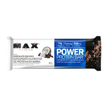 Power Protein Bar Max Titanium (41g) Chocolate c/ Coco - Barra de ...