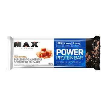 Power Protein Bar Max Titanium (90g) Milk Caramel - Barra de Proteína ...