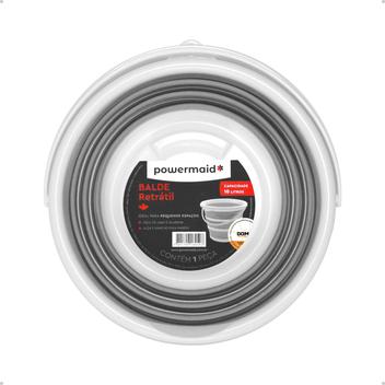 Powermaid Balde Retrátil Dobrável Silicone 10 Litros c Alça - Balde de ...