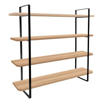 Prateleira Arnad Modelo Industrial para Decoração 100x20 cm Preto e ...