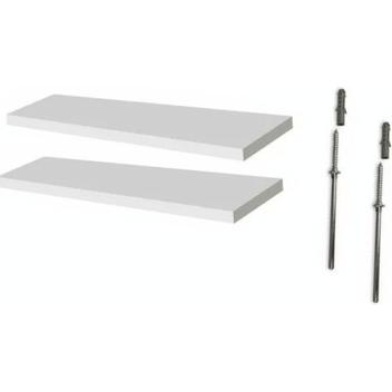 Prateleira De Mdf Branca Fosca 60x10 Kit C/ 2 Und Flutuante - If ...