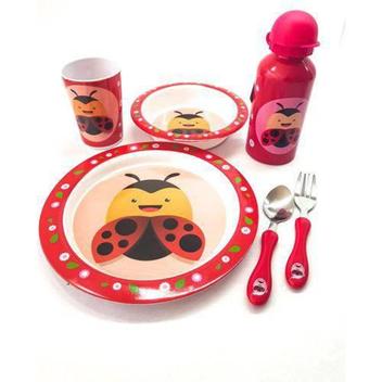 Pratinhos infantil kit completo com squeeze joaninha - Art house kids ...