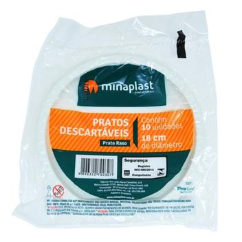 Prato 18 Raso Descartável Miniplast C/1000 Unidades - Genérico - Prato ...