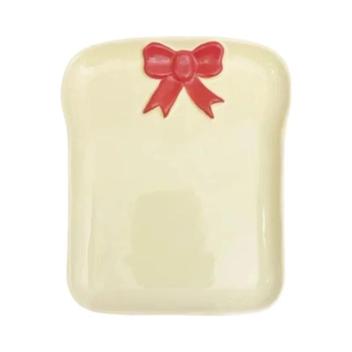 Prato de pão rosa Barbie fofo, talheres de cerâmica, prato de café da ...