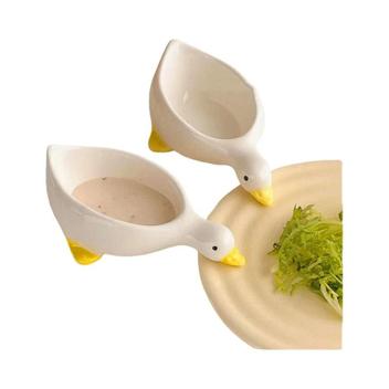 Prato De Tempero De Pato De Cerâmica Fofo Mini Tigela De Salada Tigela ...