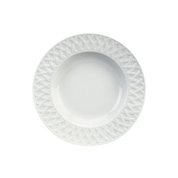 Prato fundo em porcelana Limoges Louisiane Blanc 22,5cm - Royal Limoges ...