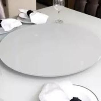 Prato Giratório 60cm Offwhite Com Vidro 3mm Fixo Pra Mesa - Deline ...