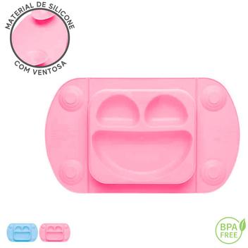 Prato Infantil Silicone Bebê Portátil Atóxico Colorido - Mimo Style ...