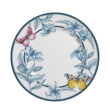 Prato Raso Azul Blue Garden Alleanza 29cm 2ª Linha - Prato Raso ...