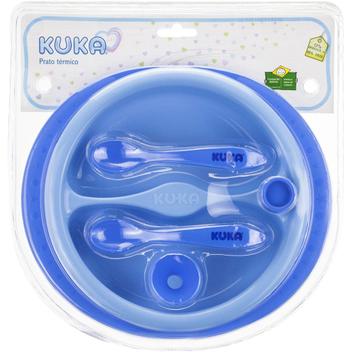 Prato Térmico Infantil Com Divisória Azul- Kuka Baby - Prato Infantil - Magazine Luiza