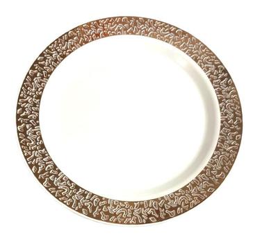 Pratos Descartáveis de Luxo Borda Vada Rose - 6 Unidades - Arcolor ...
