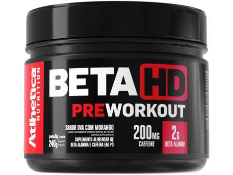 Pré Treino Atlhetica Nutrition Beta HD PreWorkout - Uva com Morango em ...