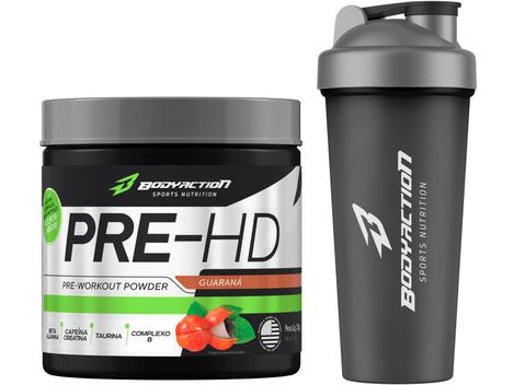Pré Treino Com Creatina Pre Hd 200g + Coqueteleira Body Action ...