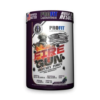 Pré Treino Fire Gun Military Sabor Black Grape 300g Profit - Pré Treino ...
