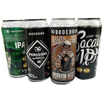 Presente 4 Cervejas Especiais Bodebrown Premium Latão 473Ml - Cerveja ...