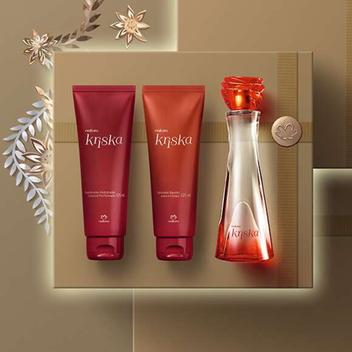 Presente Deo Colônia Kriska tradicional Edição Limitada 3 itens - Kit ...