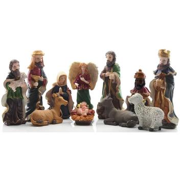Presépio Natalino Nascimento De Jesus Estatueta Com 11 Peças - Genérico ...