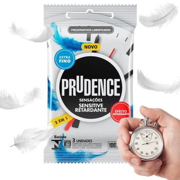Preservativo Extra Fino com Efeito Retardante 3Uni. Prudence ...