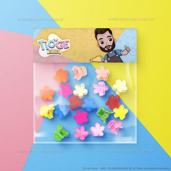 Presilhas para Cabelo modelo Flor (Piranha/Garras) Pequenas Cores Candy 20 unid - Tio Ge Store ...