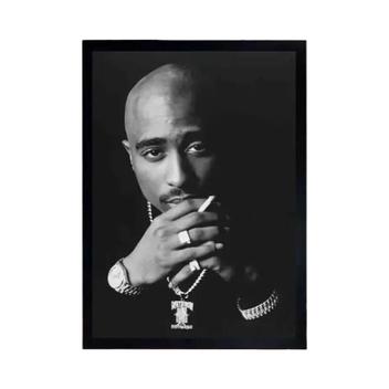 Preto Branco 2PAC Tupac Hip Hop Rapper Música Álbum Capa Tela Pintura ...
