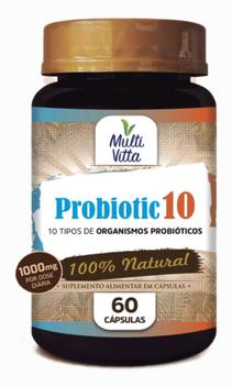 Probiotic 10 Probióticos 1000mg com 60 capsulas Multivitta ...