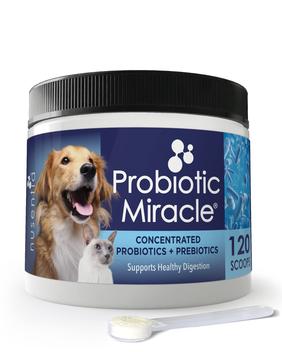 Probiotic Miracle Pet Probiotics 120 colheres para cães e gatos ...