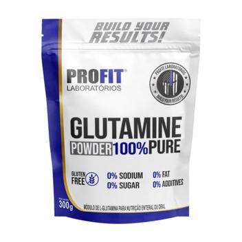 Profit Glutamina Powder 100% Pure 300g Refil - Sem sabor - Glutamina ...