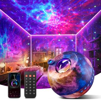 Projetor de Estrelas PIKOY com Bluetooth - 15 Cores para Quarto ...