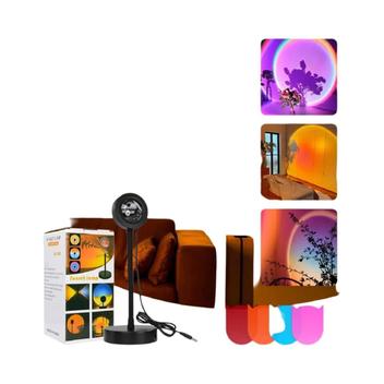 Projetor De Luz Noturna RGB Com Pôr Do Sol Para Decoração De Parede De ...