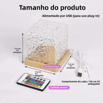 Projetor de Luz RGB com 16 Cores - Efeito Aurora, Onda Oceânica e Chama ...