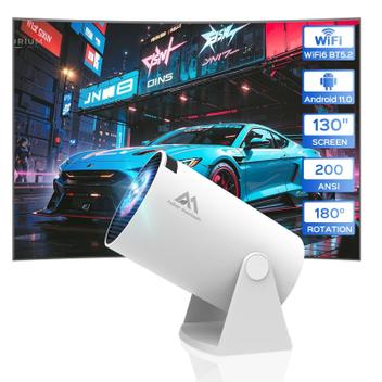 Projetor Mini AUBOR MENTECH - 130 ANSI Lumens, 720P, Android TV 11.0 - Projetor - Magazine Luiza