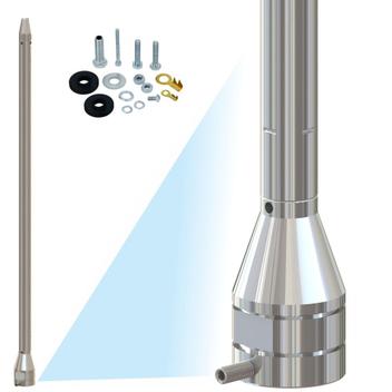 Prolongador Alongador Inox 60cm Haste Maria Mole + Parafusos Anti-Furto ...