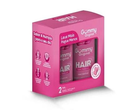 Promopack Gummy Hair Vitamin Sabor Tutti-Fruti 2 Potes De 60 Gomas Cada ...