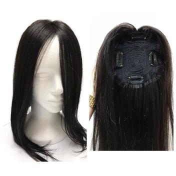 Prótese Capilar Liso 45cm Topo Cabeça para Falha e Calvice Natural ...