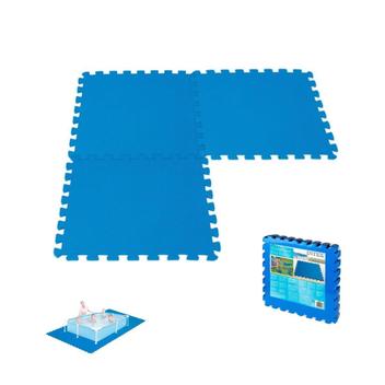 Protetor de Chão 8 Peças para Piscina 50cm X 50cm Azul - Intex 29081 ...