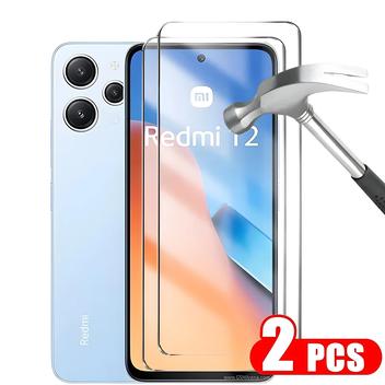 Protetor De Tela Xiaomi Redmi 12 5G 2PCS HD Transparente 9H Vidro ...
