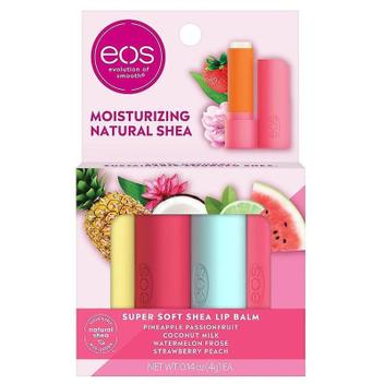 Protetor Labial Eos Moisturizing Natural Shea 4 Unidades X 4G - Vila ...