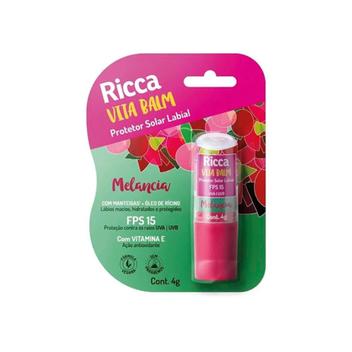Protetor Labial Vita Balm Sabor Melancia Incolor FPS 15 Solar UVA UVB ...