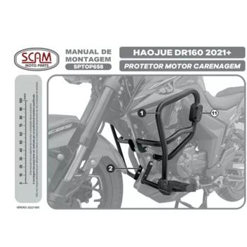 Protetor Motor + Carenagem + Protetor de pernas Dr160 2021 Em Diante ...