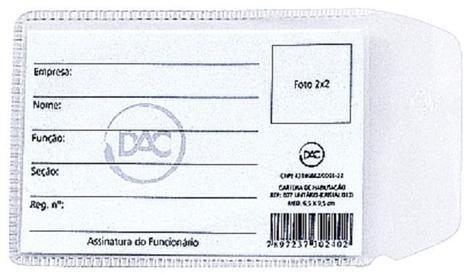 Protetor Plastico Habilitacao 70 X 105 Mm Dac 100 Unidades - Protetor ...