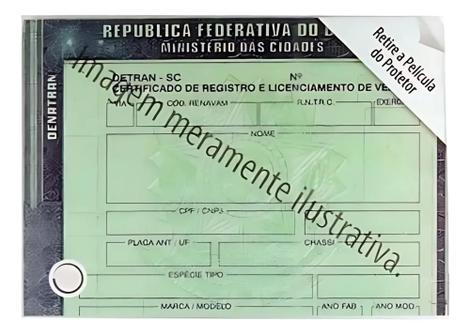 Protetor Porta Em Acrílico Documento De Carro - Crv Crlv - Porta ...