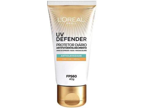 Protetor Solar Facial Loreal Paris FPS 60 Média - UV Defender ...