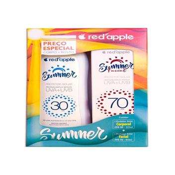Protetor Solar Red Apple Summer FPS30 125ml + Protetor Facial FPS70 60g ...