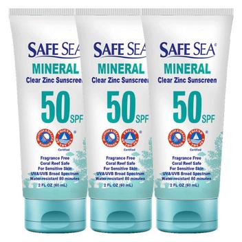 Protetor Solar Safe Sea Óxido de Zinco SPF50 - 60ml (3 Unidades ...