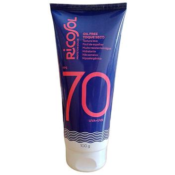 Protetor Solar Toque Seco Fator 70 FPS 100g - Ricosol - Protetor Solar ...
