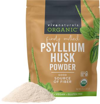 Psyllium em Pó Orgânico Viva Naturals - 300g de Fibra - Comida Vegana ...
