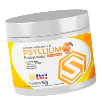 Psyllium Plantago Ovatae em Pó 300g Sabor Laranja Shell Nutry - Fibras ...