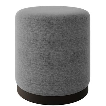 Puff Banco Decorativo Orgânico Living Redondo Marí 41x46cm Linho Cinza ...