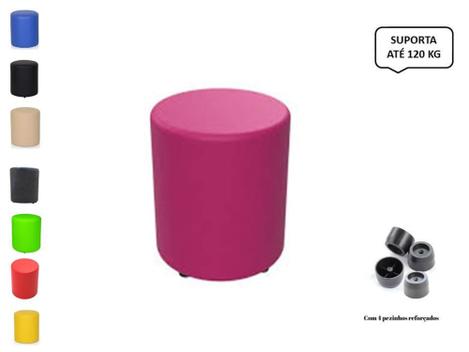 Puff Banqueta Redondo Decorativo Cubo Gigante Sala/ Cozinha - Mercadão ...