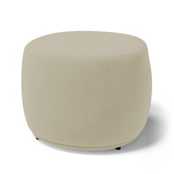 Puff Decorativo Living Aisha Orgânico Veludo Bege - Desk Design - Puffs ...